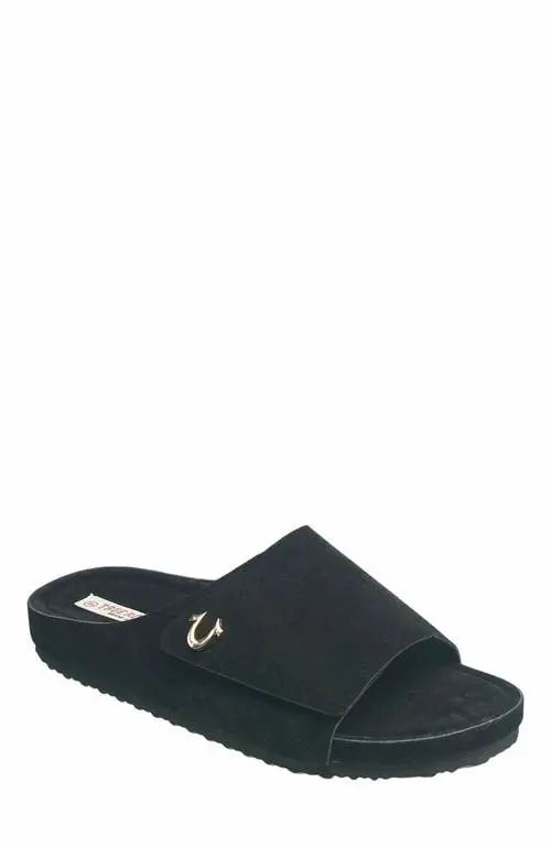True Religion Billy Velcro Strap Sandal - Black