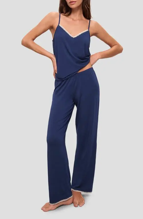 Eberjey Frida Cami Pajamas - Navy/ Ivory