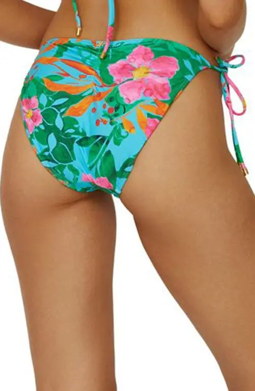 PQ Embroidered Tie Side Bikini Bottoms