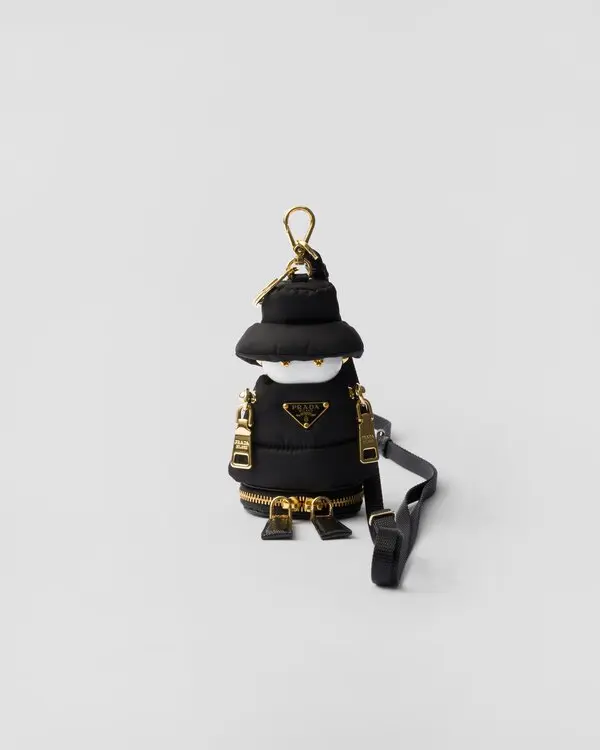 Prada Soft Robot Re-nylon Keychain Charm - Black