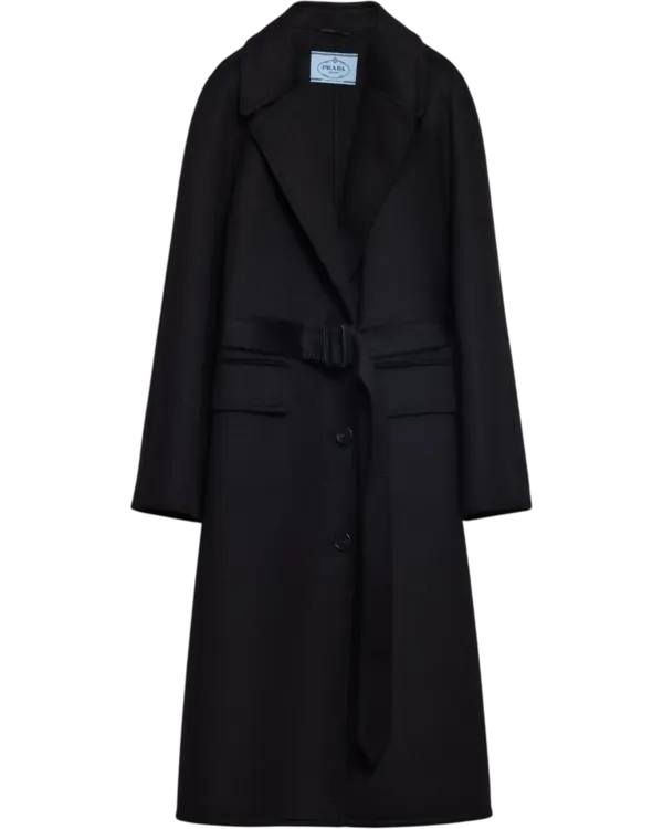 Prada Single-breasted Cashgora Overcoat