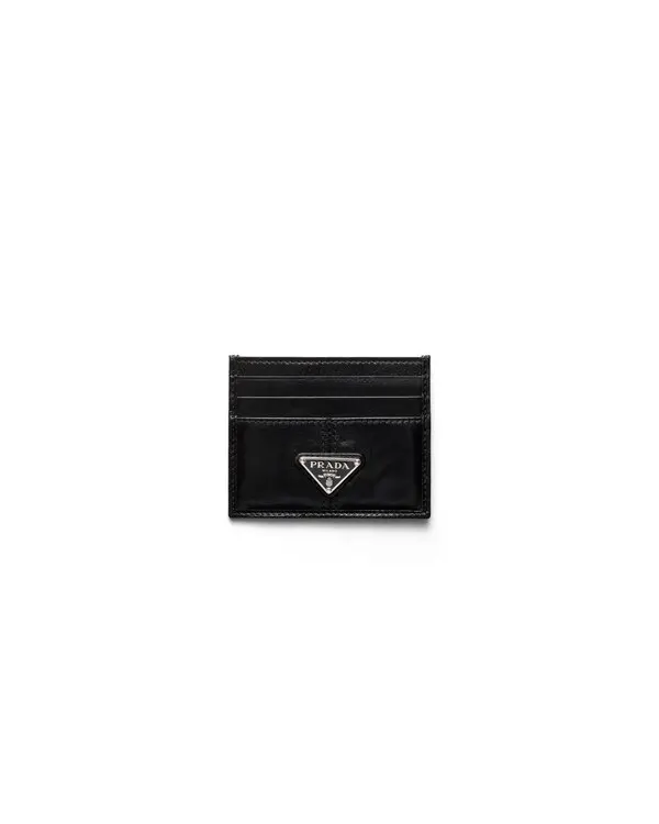 Prada Leather Card Holder - Black