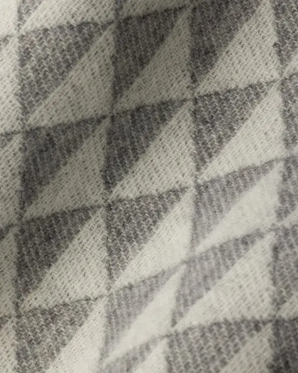 Prada Symbole Double Wool And Cashmere Stole - Grey