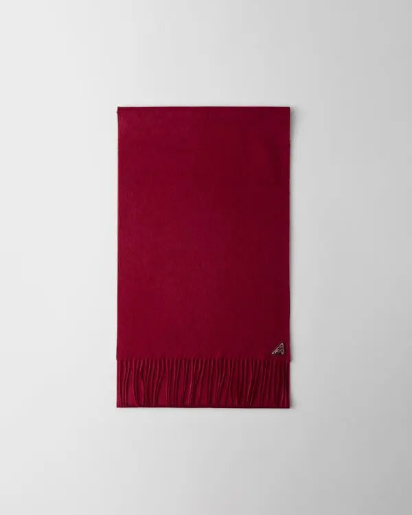 Prada Silk And Cashmere Scarf - Cerise