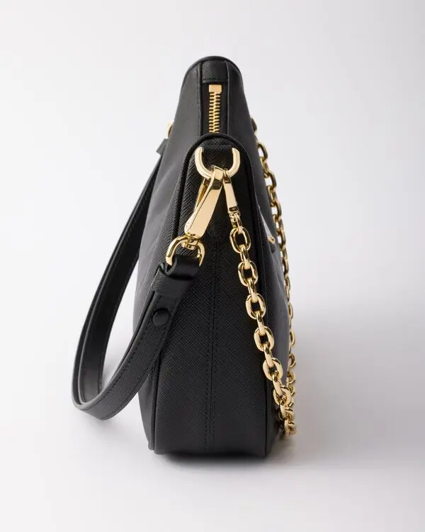 Prada Re-edition Mini Saffiano Leather Bag - Black