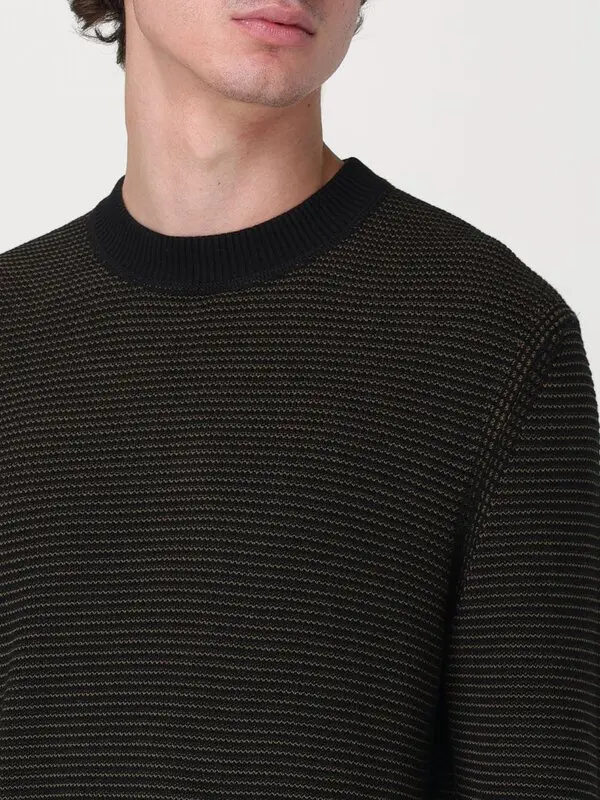 BOSS Textured Crew Neck Pullover