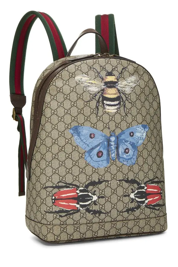Gucci Gg Supreme Magnetismo Insect Backpack