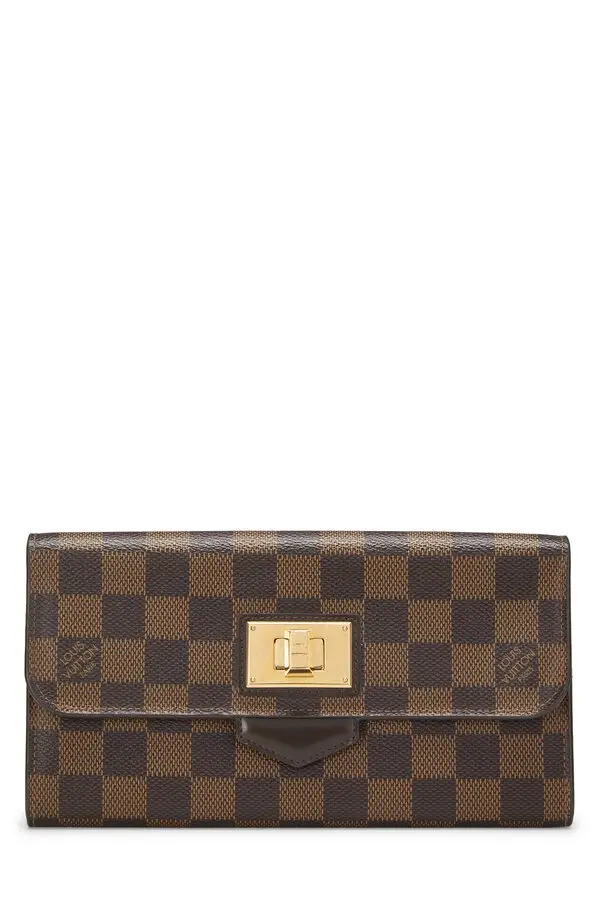 LOUIS VUITTON Damier Ebene Rosebery Wallet - Brown