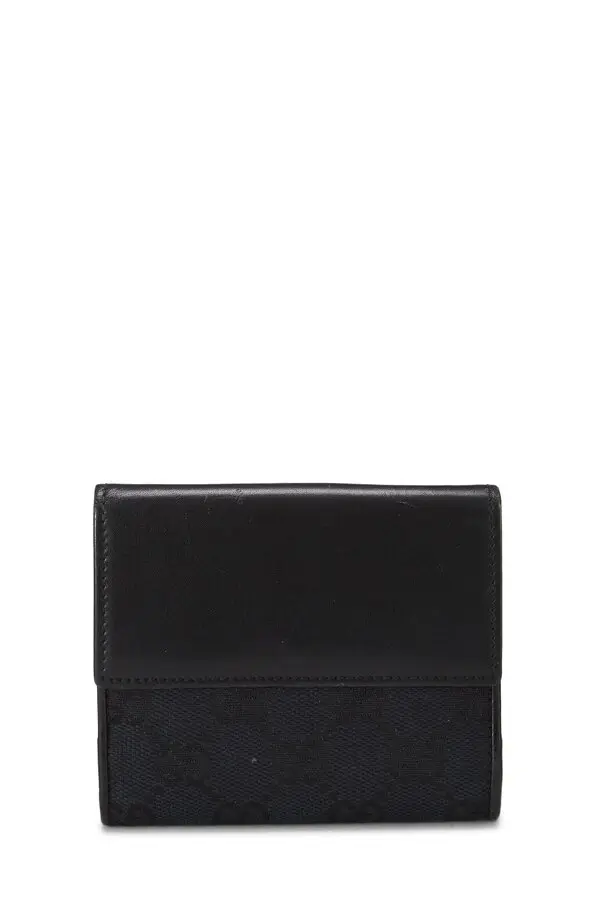 Gucci Gg Canvas Bifold Wallet - Black