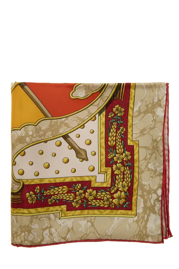 Hermès Multicolor 'carpe Diem' Silk Scarf 90 - Multi