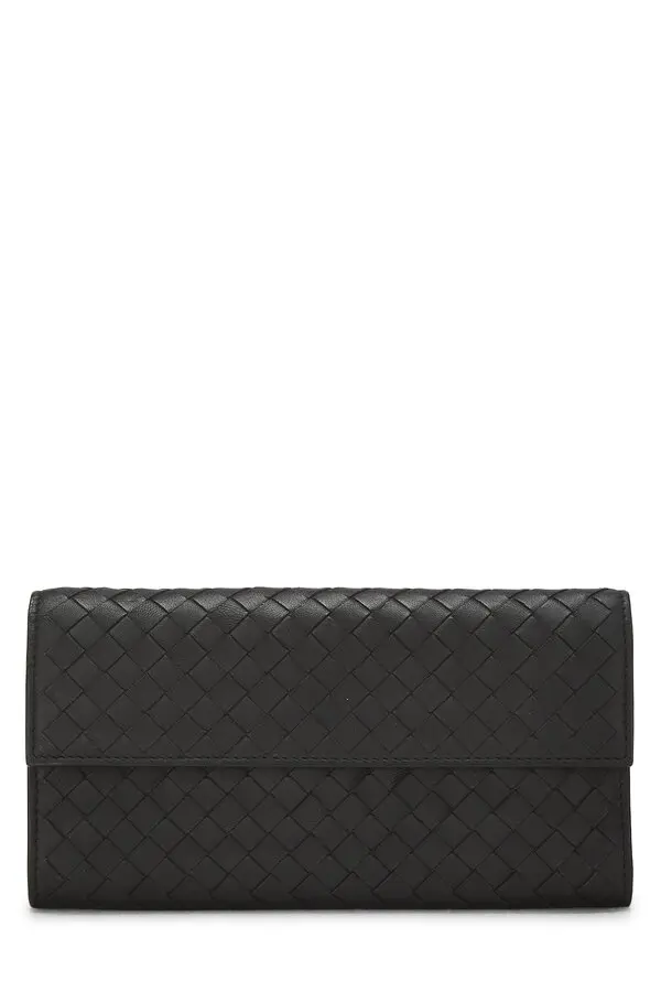 Bottega Veneta Intrecciato Continental Wallet - Black