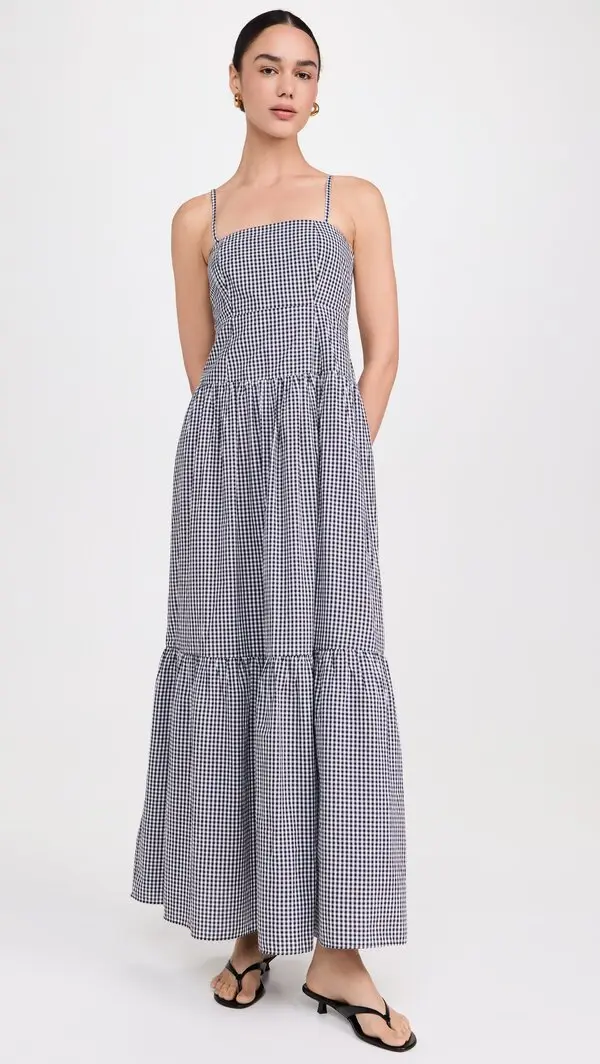 chinese dress ladies Black Gingham Long Sleeve Maternity Midi Dress – PinkBlush