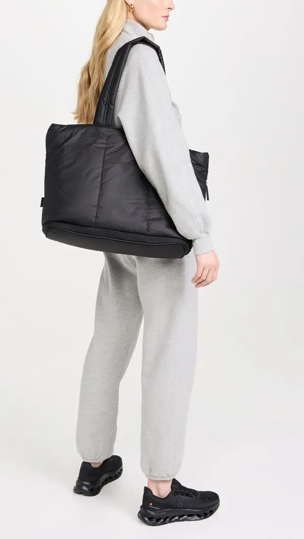 CALPAK Luka Expandable Laptop Tote Bag - Matte Black