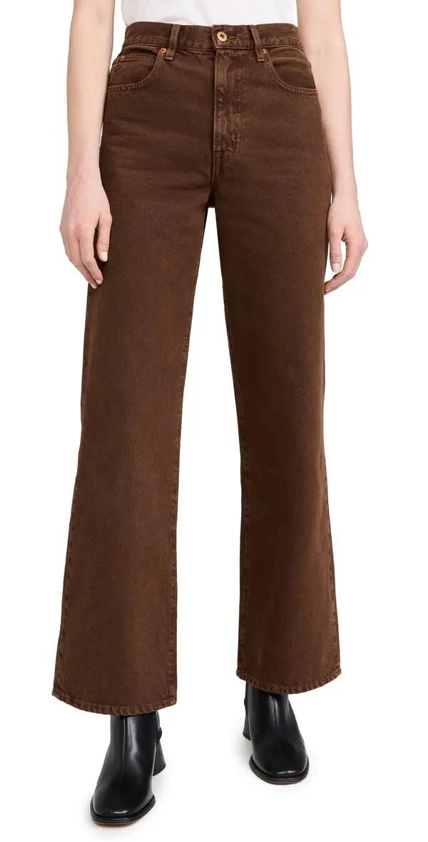 SLVRLAKE Grace Straight Leg Jeans - Northern Cedar