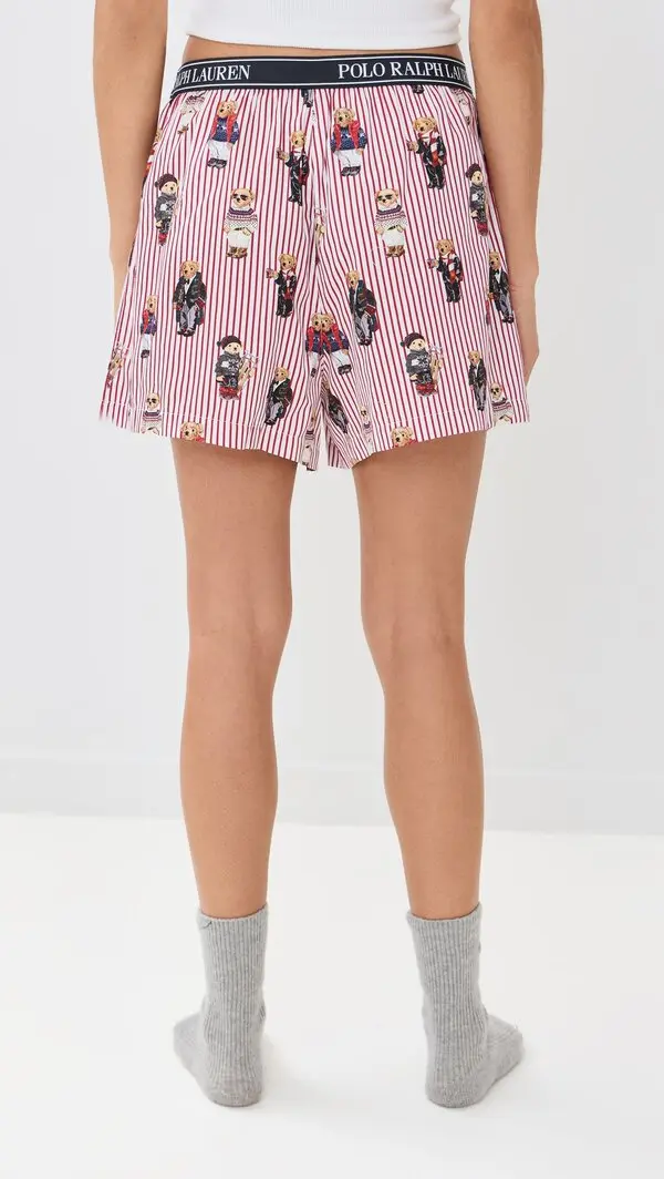 Polo Ralph Lauren Polo Bear Motif Sleep Boxers - Snowfall Bear Print