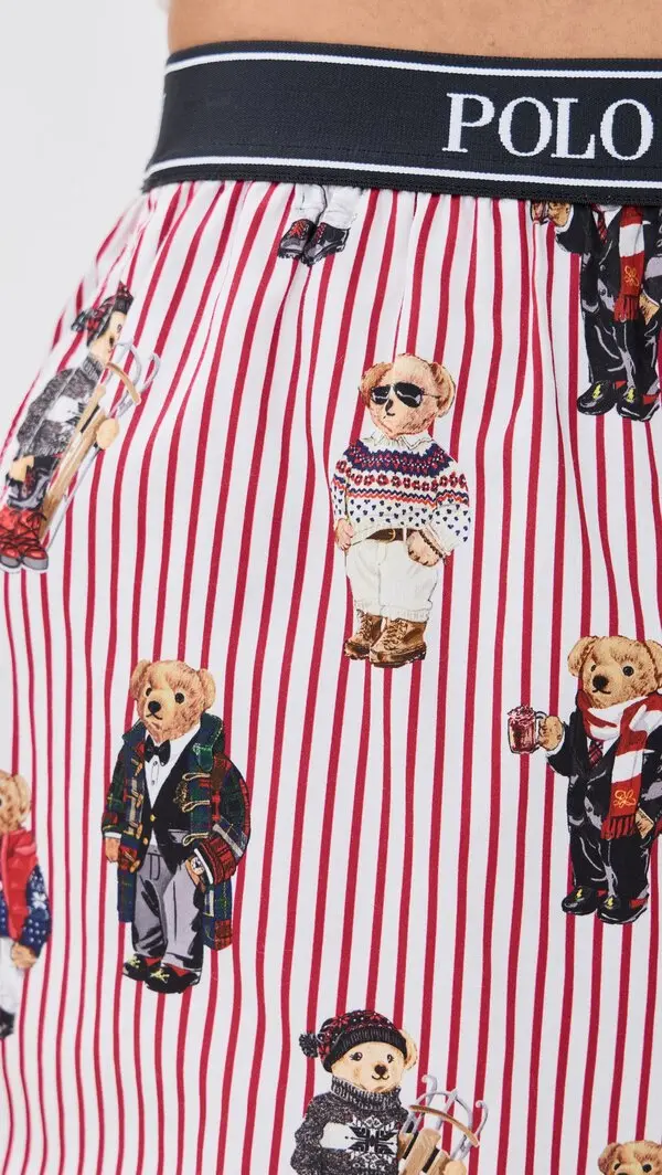Polo Ralph Lauren Polo Bear Motif Sleep Boxers - Snowfall Bear Print
