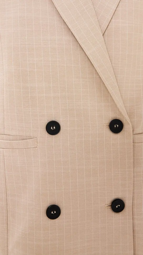 Lioness La Quinta Blazer - Tan Pinstripe
