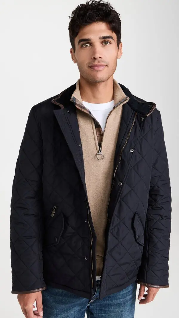 Barbour Powell Quilted Jacket - Navy