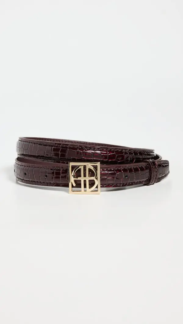 ANINE BING Small Embossed Monogram Belt