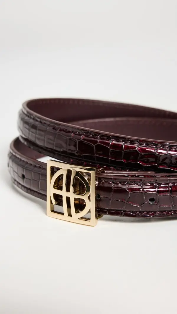 ANINE BING Small Embossed Monogram Belt