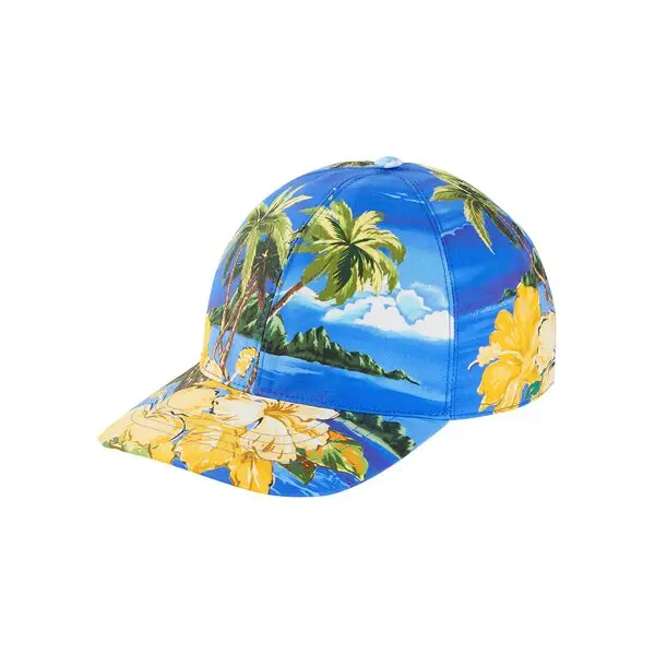 Gucci Palms And Floral Print Baseball Cap - Multicolor