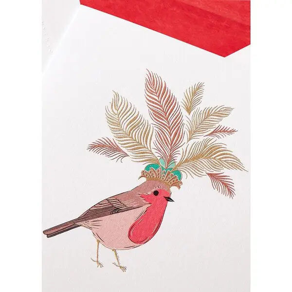 Smythson Robin Folded Cards, Set Of 10