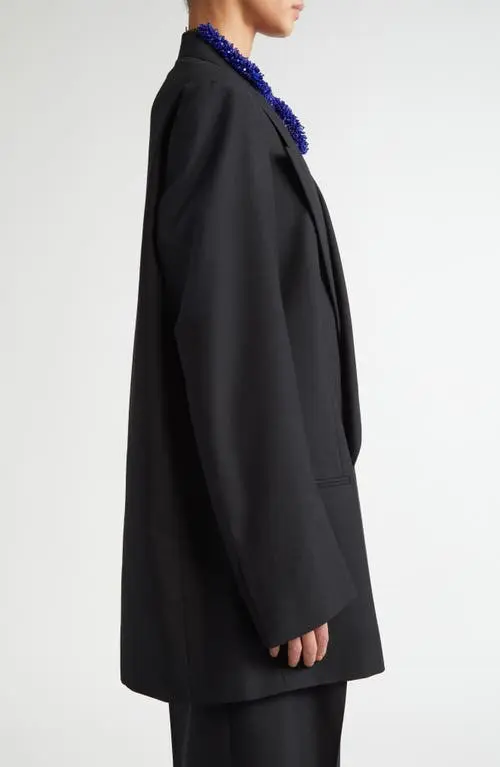 Dries Van Noten Blink Double-breasted Oversized Wool Toile Jacket
