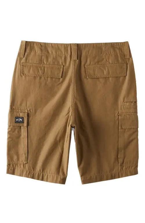 BILLABONG Flat-front Cargo Shorts - Light Khaki