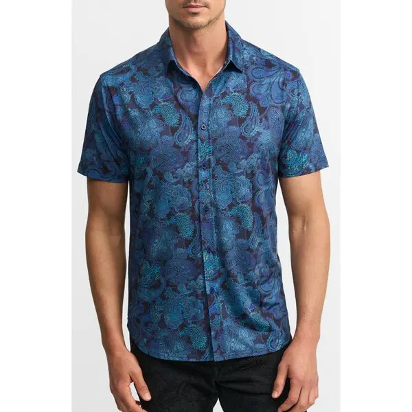 Robert Graham Cusco Performance Short Sleeve Button-up Shirt