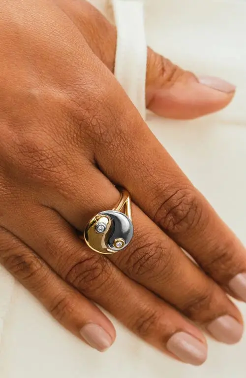 Sheryl Lowe Two Tone Yin Yang Diamond Ring