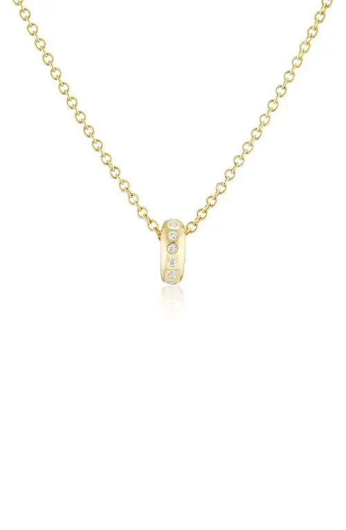 Sheryl Lowe 14k Diamond Orbit Bead Chain Necklace - 14kt Yellow Gold