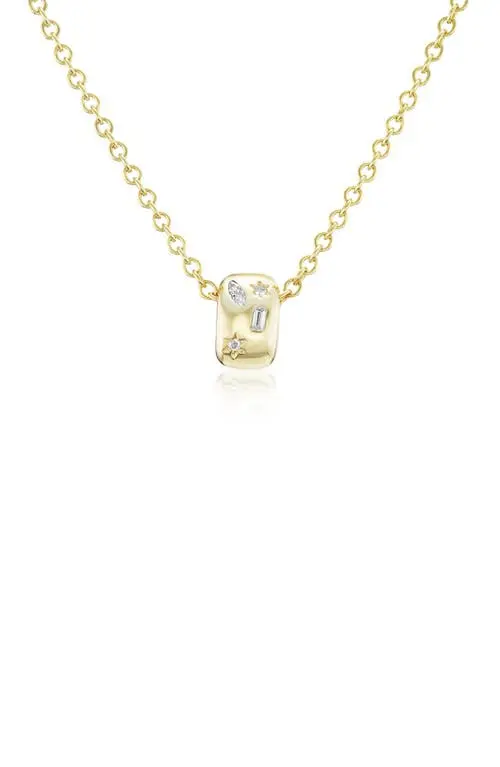 Sheryl Lowe 14k Diamond Celestial Orbit Bead Chain Necklace - 14kt Yellow Gold
