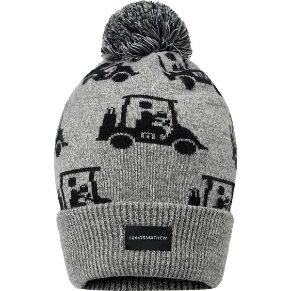 Travis Mathew Mapes Pompom Beanie - Heather Grey