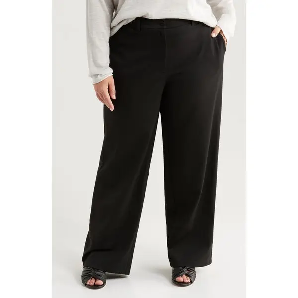 Eileen Fisher Wide Leg Trousers - Black