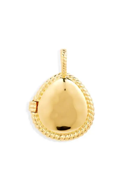 Monica Vinader Mini Deia Teardrop Locket - 18ct Gold Vermeil