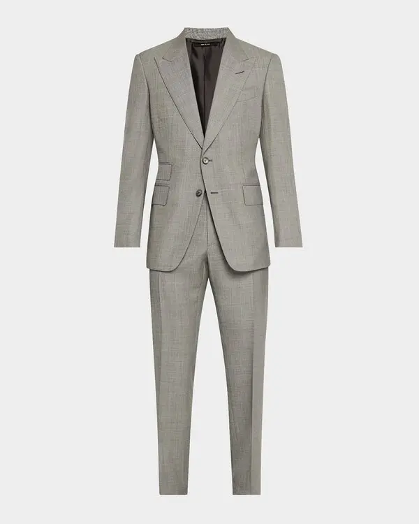 TOM FORD Shelton Sharkskin Slim-fit Suit - Dark Grey