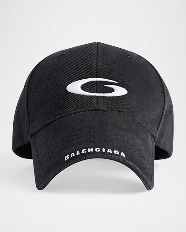Balenciaga Sporty Baseball Cap - 1077 Black/white