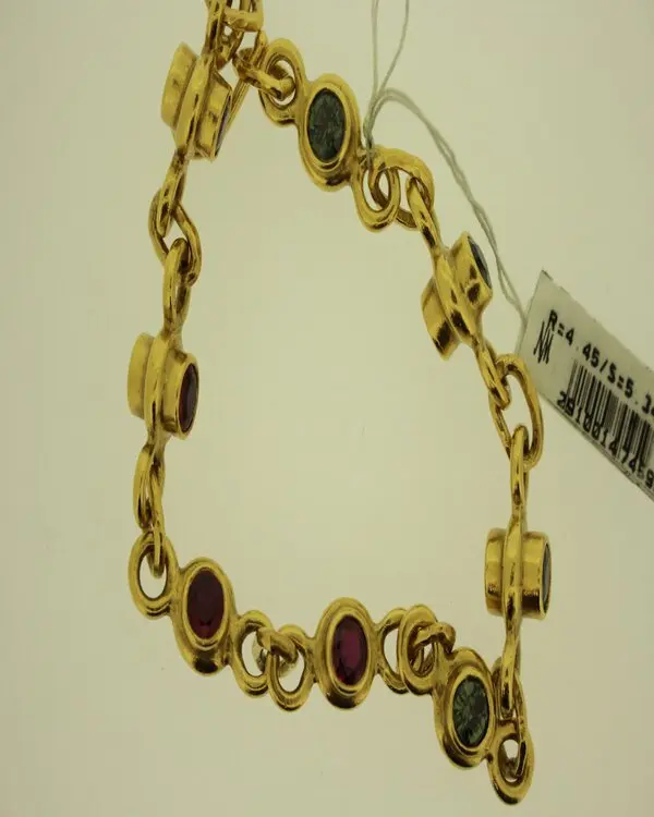 TWENTY TWO CARATS 22k Yellow Gold Ruby And Sapphire Bracelet - One-color