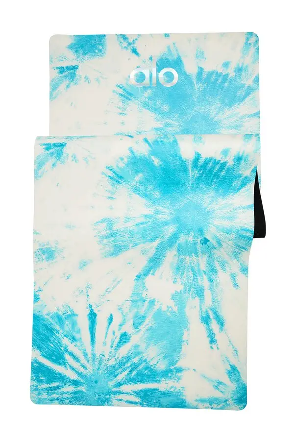 Alo Yoga Tie-dye Warrior Mat - Bright Aqua Tie Dye