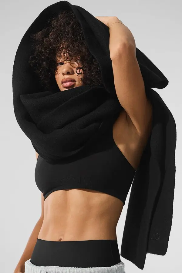Alo Yoga Merino Wool Oversized Scarf - Black