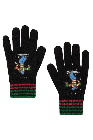 BODE Ski Run Knitted Gloves - Black