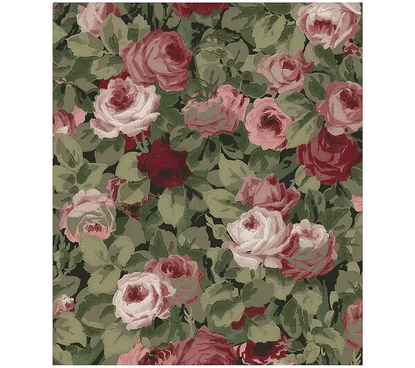 NEXTWALL Rose Garden Peel And Stick Wallpaper - One-color
