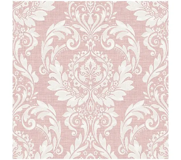 NEXTWALL Cora Damask Peel And Stick Wallpaper - One-color