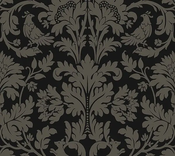 NEXTWALL Ansel Damask Peel And Stick Wallpaper - One-color