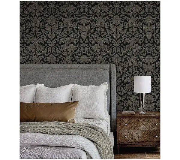 NEXTWALL Ansel Damask Peel And Stick Wallpaper