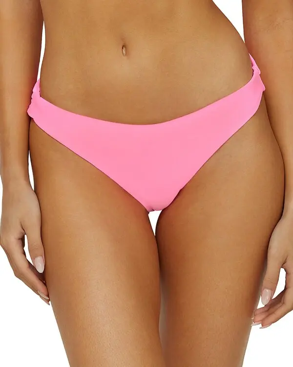 PQ Basic Ruched Bikini Bottom - Vivid Pink