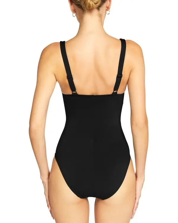 Robin Piccone Ava Knotted One Piece Swimsuit - Black