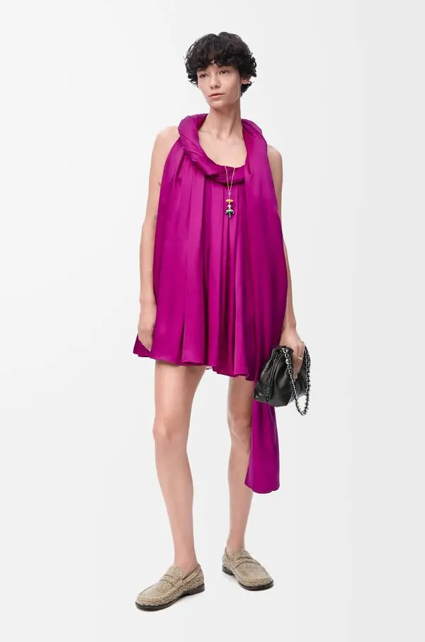 Loewe Trapeze Mini Dress - Pink | Editorialist