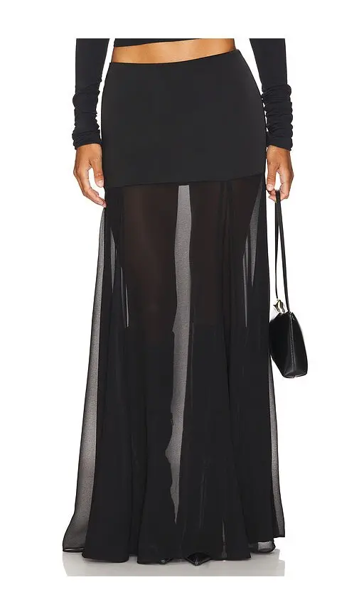 CAMILA COELHO Ivette Maxi Skirt - Black