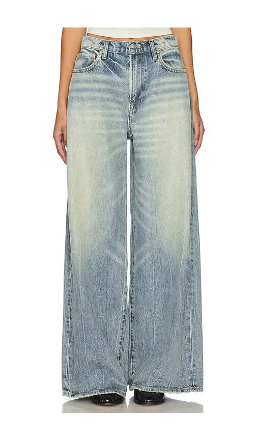 GRLFRND Luna Mid Rise Baggy Jeans - Whistler